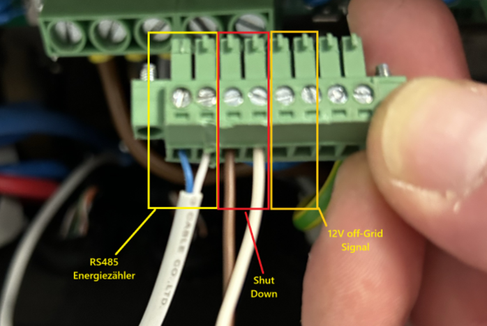 Shut Down Parametrierung Solax X3 Hybrid-Wechselrichter