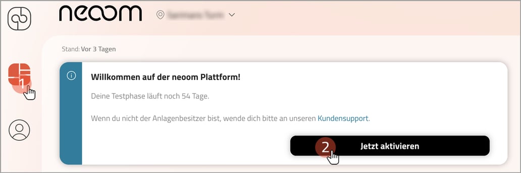 Anleitung neoom CONNECT Preismodell wählen